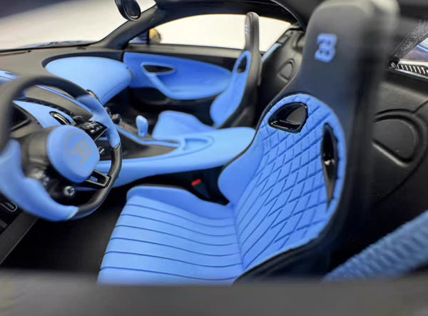 HH 1/18 Bugatti Chiron Super Sport Blue Carbon Fiber Finish Resin Mode ...