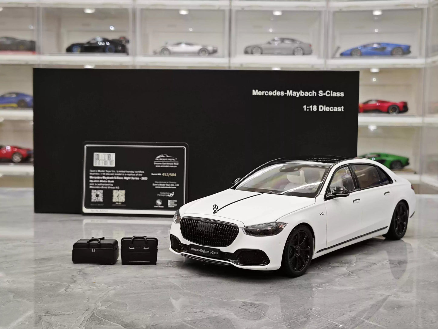 Almost Real 1/18 Mercedes-Maybach S680 Matte Pearl White Diecast Model ...